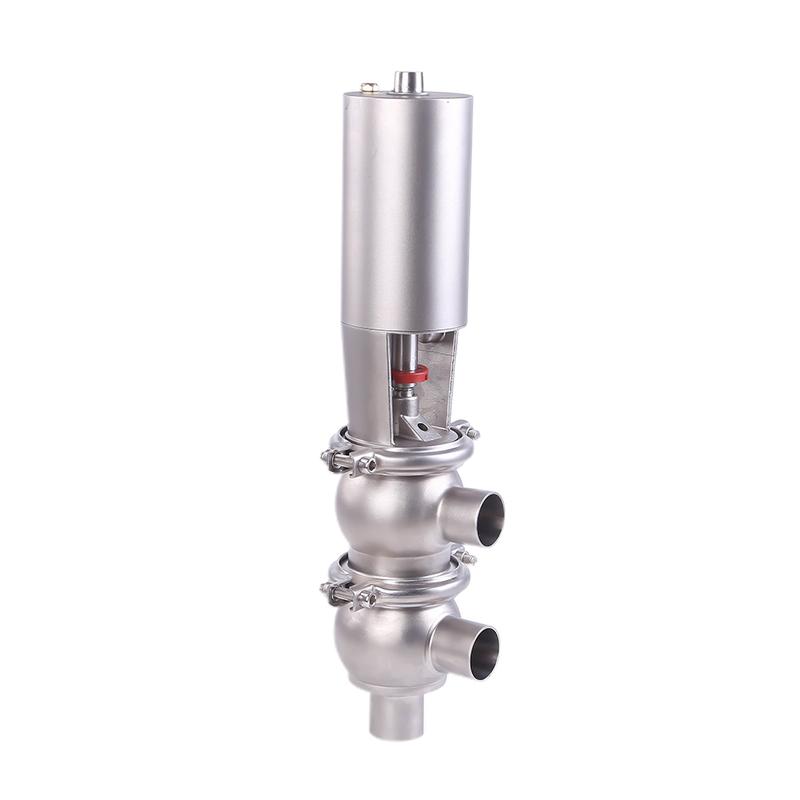 Stainless Steel Sanitary Pneumatic Flow Division Diverter Valves ...